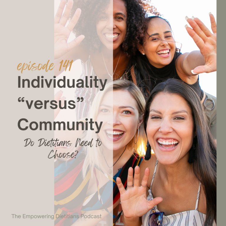 141 | Individuality "versus" Community: Do Dietitians Need to Choose ...